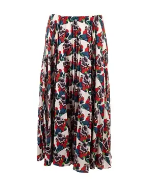 Valentino Garavani X Undercover Lovers Print Pleated Skirt - Multicolor
