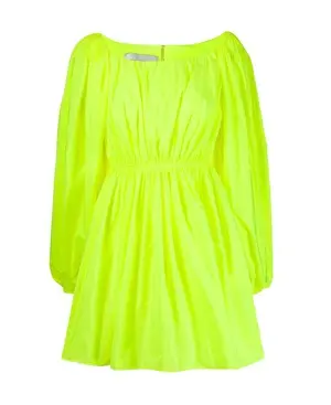 Valentino Garavani Puff Sleeve Mini Dress - Green