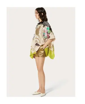 Valentino Garavani Vgold Metallic Shorts