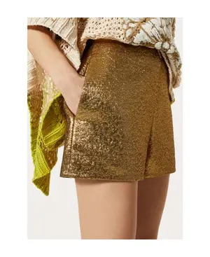 Valentino Garavani Vgold Metallic Shorts