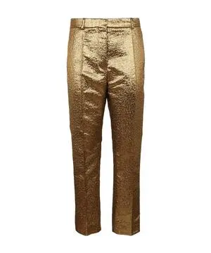 Valentino Garavani Golden Cropped Trousers - Brown