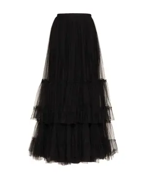 Valentino Garavani Layered-tulle Maxi Skirt - Black