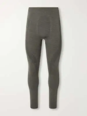 Falke Seamless Virgin Wool-blend Ski Tights - Green