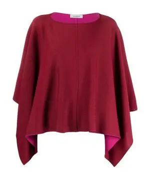 Valentino Garavani Asymmetrical Draped Cape - Red