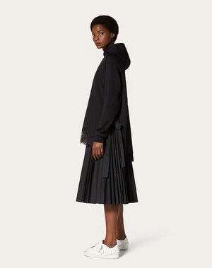 Valentino Garavani Lace Trim Bow-embellished Hoodie