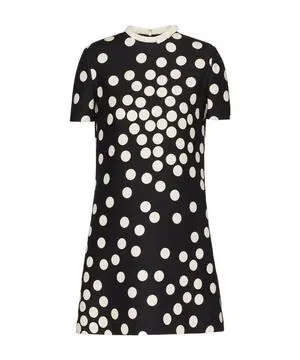 Valentino Garavani Polka Dot Shift Dress - Black
