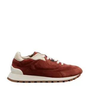 Brunello Cucinelli Monili Suede Sneakers - Brown