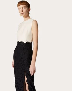 Valentino Garavani Lace-panelled Midi Dress