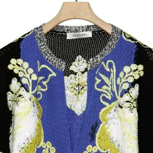 Valentino Garavani World Arazzo Intarsia-knit Top