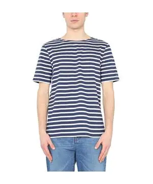 Saint James Striped Crewneck T-shirt - Blue