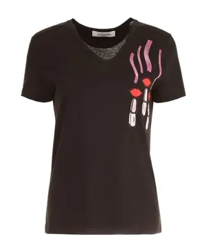 Valentino Garavani V-neck T-shirt - Black