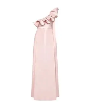 Valentino Garavani One-shoulder Ruffled Dress - Pink