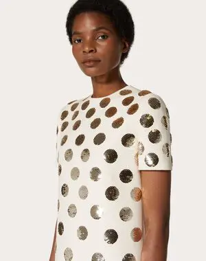 Valentino Garavani Tang Yan's Same Polka Dot Sequin Embroidery Dress