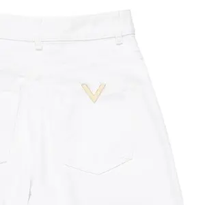 Valentino Garavani Logo Plaque-detail Layered Wide-leg Jeans