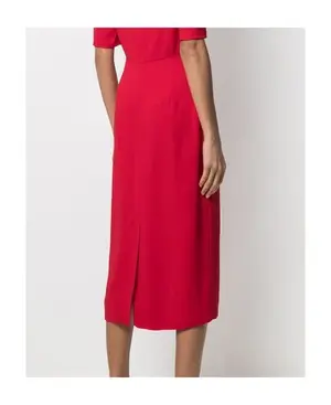Valentino Garavani Square-neck Midi Dress