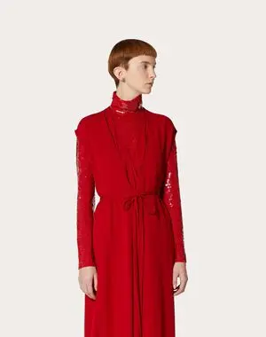 Valentino Garavani Sequinned High-neck Zip-up Jacket