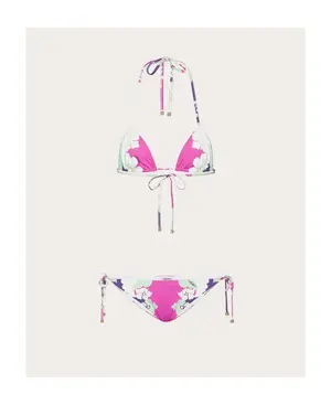 Valentino Garavani Floral Print Bikini Set - White