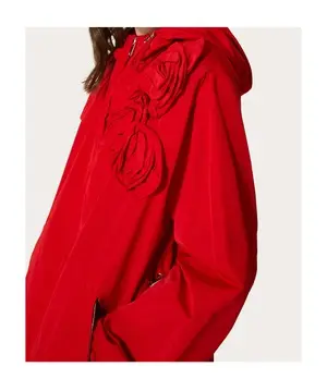Valentino Garavani Floral-detail Hooded Jacket