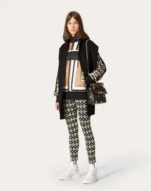 Valentino Garavani Diamond Pattern Logo Leggings