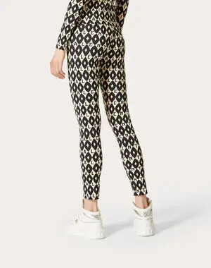Valentino Garavani Diamond Pattern Logo Leggings