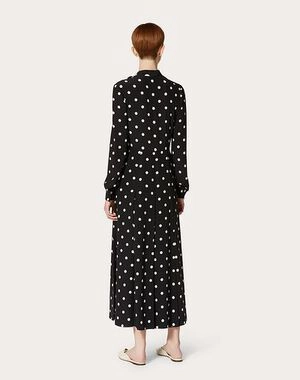 Valentino Garavani Long-sleeve Polka-dot Dress