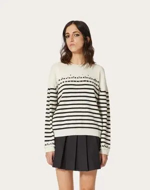 Valentino Garavani Horizontal-stripe Long-sleeve Jumpr