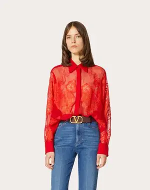 Valentino Garavani Long-sleeve Lace Shirt