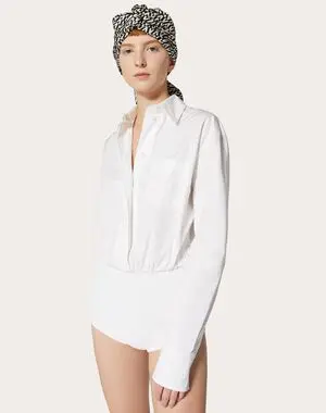 Valentino Garavani Buttoned Shirt Playsuit