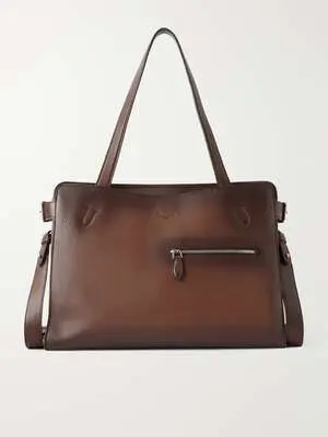 Berluti Un Jour De Plus Full-grain Leather Tote Bag - Brown