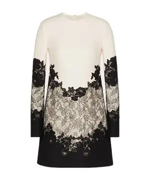 Valentino Garavani Lace-embellished Shift Dress
