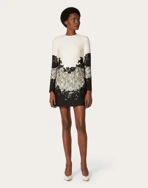 Valentino Garavani Lace-embellished Shift Dress