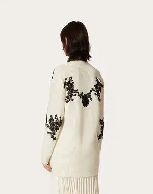 Valentino Garavani Oversized Lace Inserts Cardigan