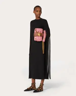 Valentino Garavani Fringed Cold-shoulder Maxi Dress