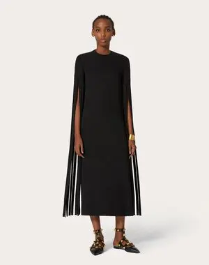 Valentino Garavani Fringed Cold-shoulder Maxi Dress