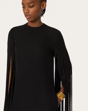 Valentino Garavani Fringed Cold-shoulder Maxi Dress