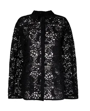 Valentino Garavani Blossom Macramé Jacket - Black