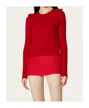 Valentino Garavani Bow-embellished Virgin Wool Jumper