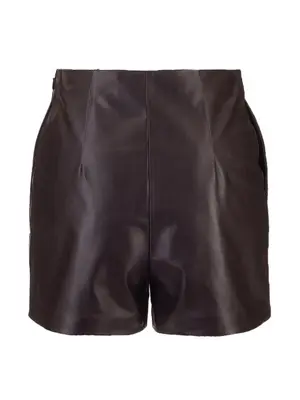 Valentino Garavani High-waisted Leather Shorts