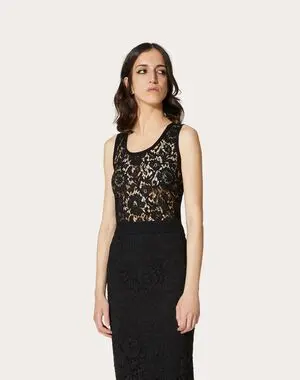 Valentino Garavani Crochet-design Sleeveless Top