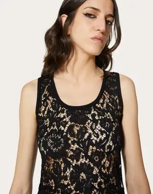 Valentino Garavani Crochet-design Sleeveless Top