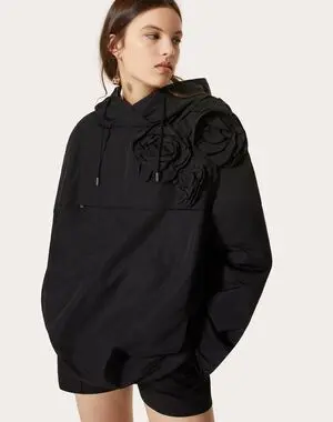 Valentino Garavani Floral-appliqué Drawstring Jacket