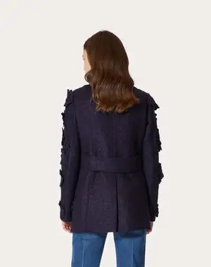 Valentino Garavani Double-breasted Appliqué-detail Coat