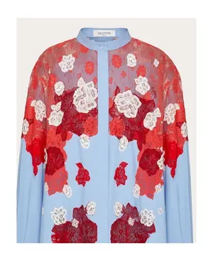 Valentino Garavani Floral-lace Panel Shirt