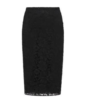 Valentino Garavani Lace-overlay Mid-length Skirt - Black