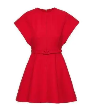 Valentino Garavani Flared Belted Dress - Red
