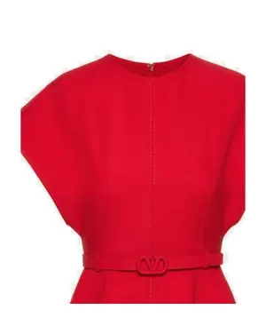 Valentino Garavani Flared Belted Dress