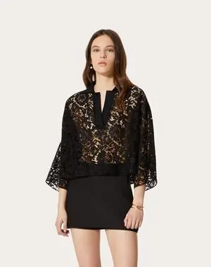 Valentino Garavani Lace Cropped Blouse