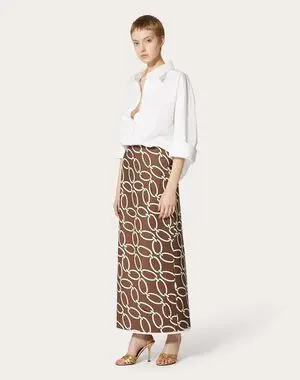 Valentino Garavani All-over Printed High Waist Skirt