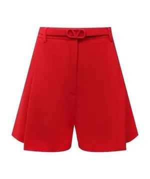 Valentino Garavani Vlogo Signature Belted Shorts - Red