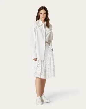Valentino Garavani Floral-lace Pleated Skirt